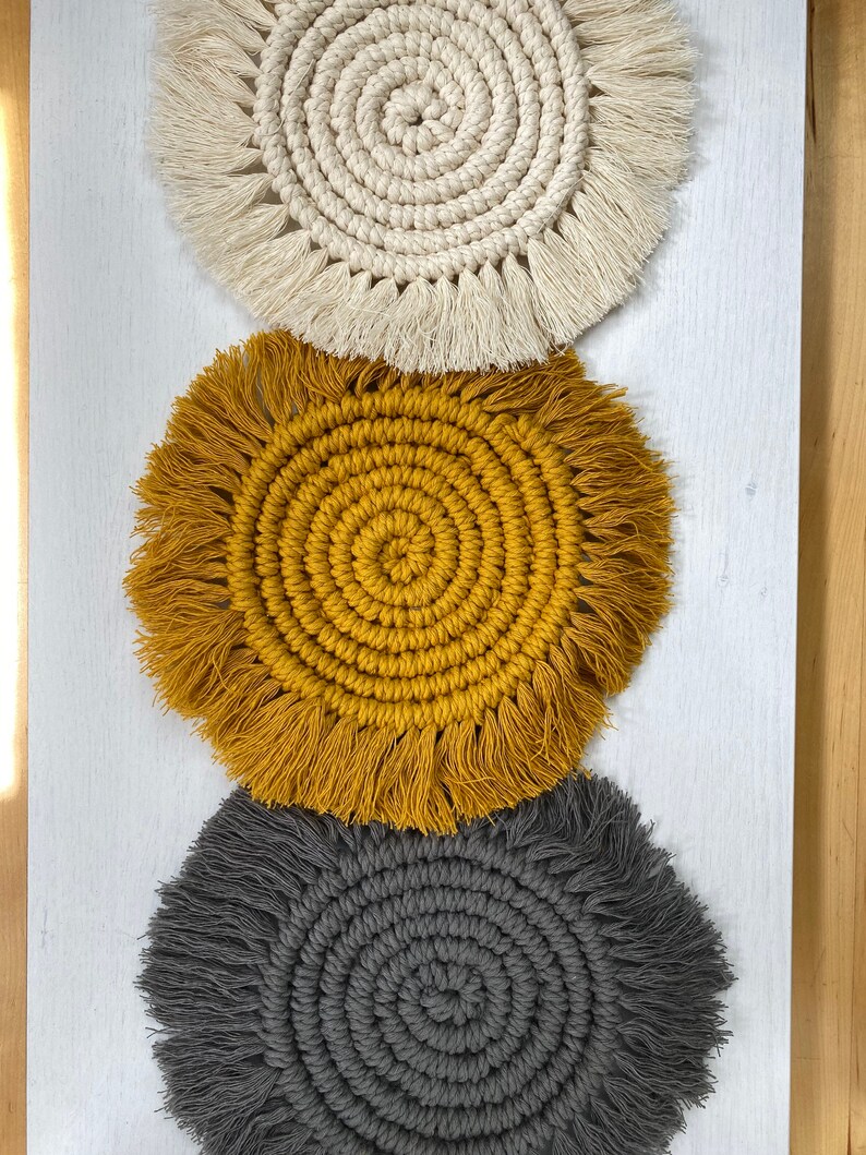 Macrame Trivet Handmade Pot Coaster Large Macrame Coaster | Etsy