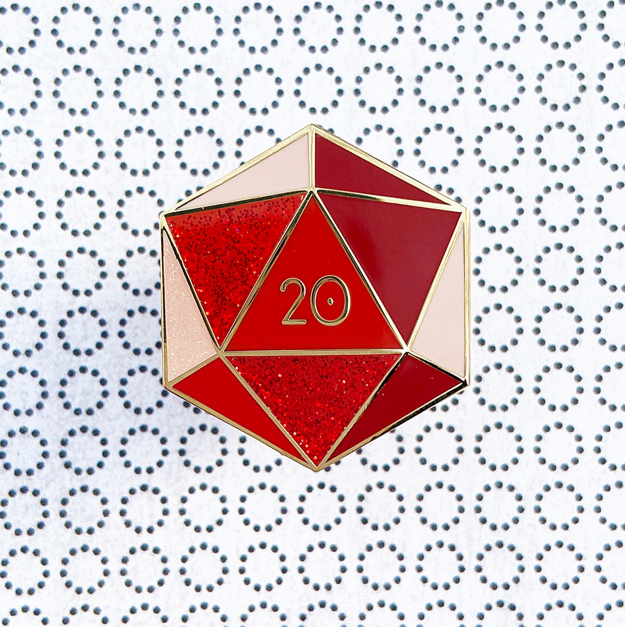 Ruby D20 July Birthstone D&D/RPG Enamel Pin - Etsy