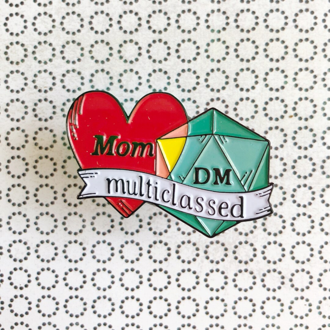 Mom DM Multiclassed D&D/RPG Enamel Pin - Etsy