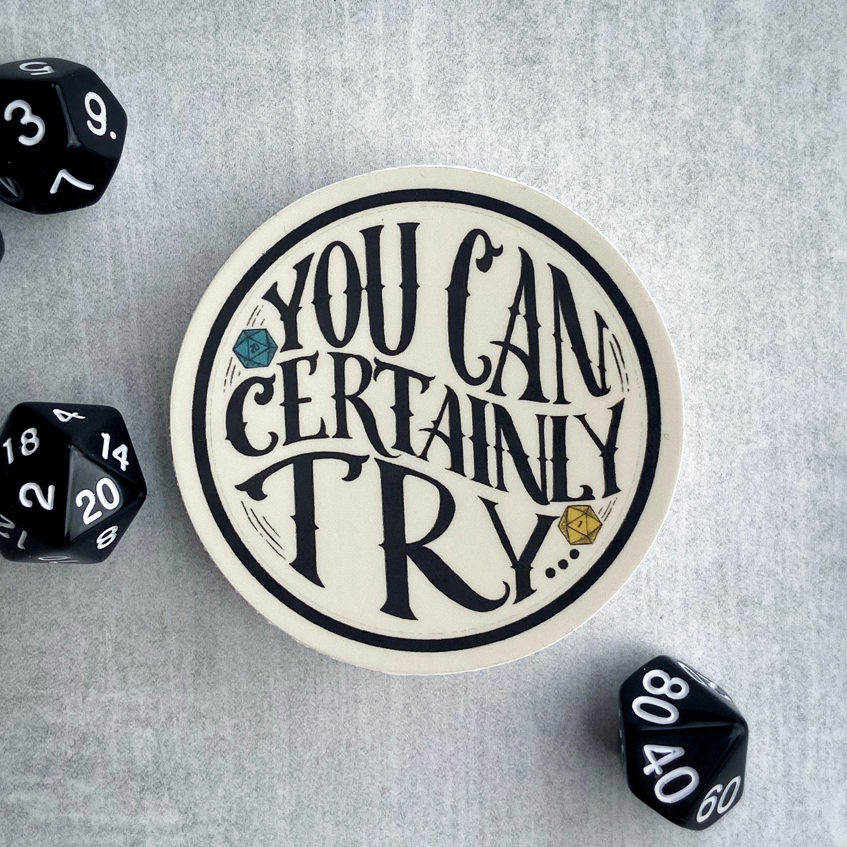 You Can Certainly Try D&D vinyl sticker waterproof | Etsy