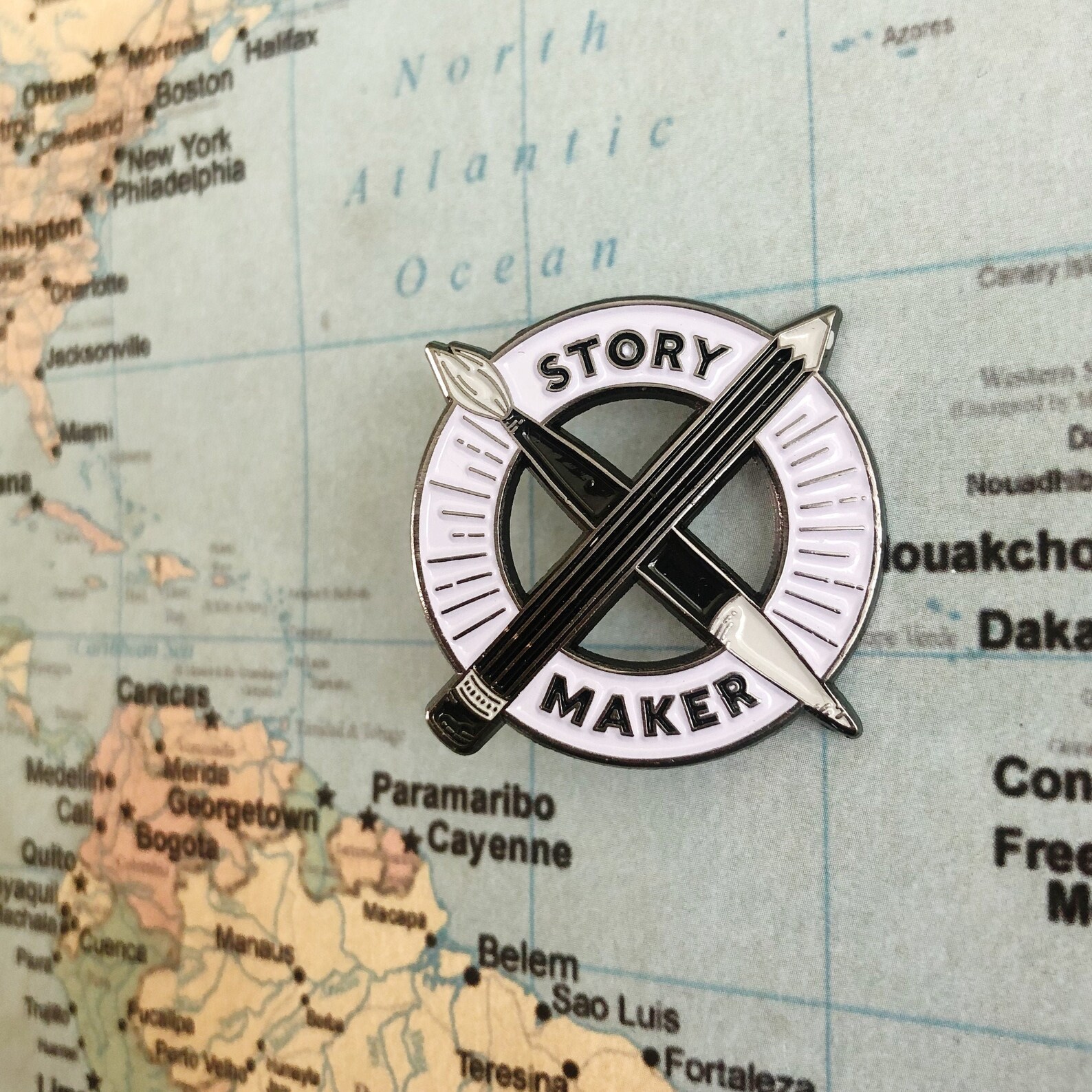 Storymaker Enamel Pin for Writers Crafters Makers World - Etsy