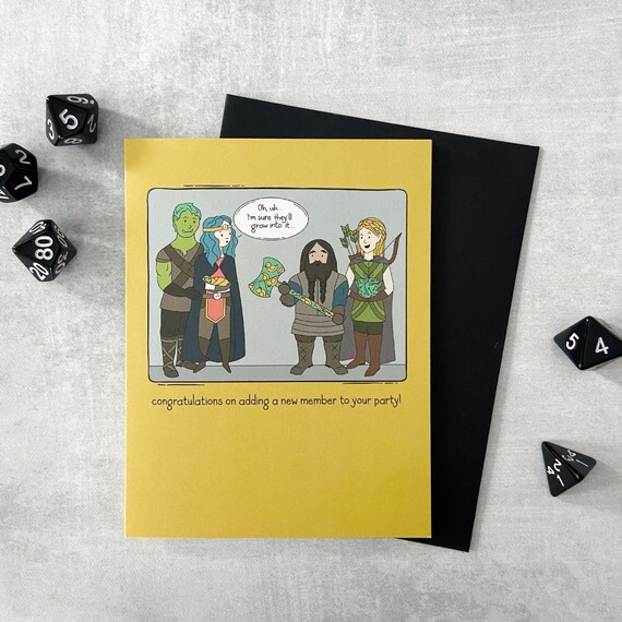 New Baby Congratulations D&D/RPG Baby Card - Etsy