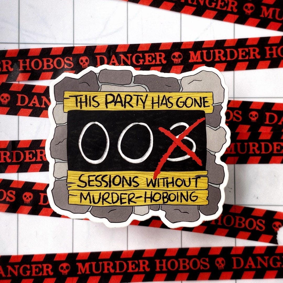 Murder Hobo Sticker - D&D Vinyl Sticker for Dungeons and Dragons ...