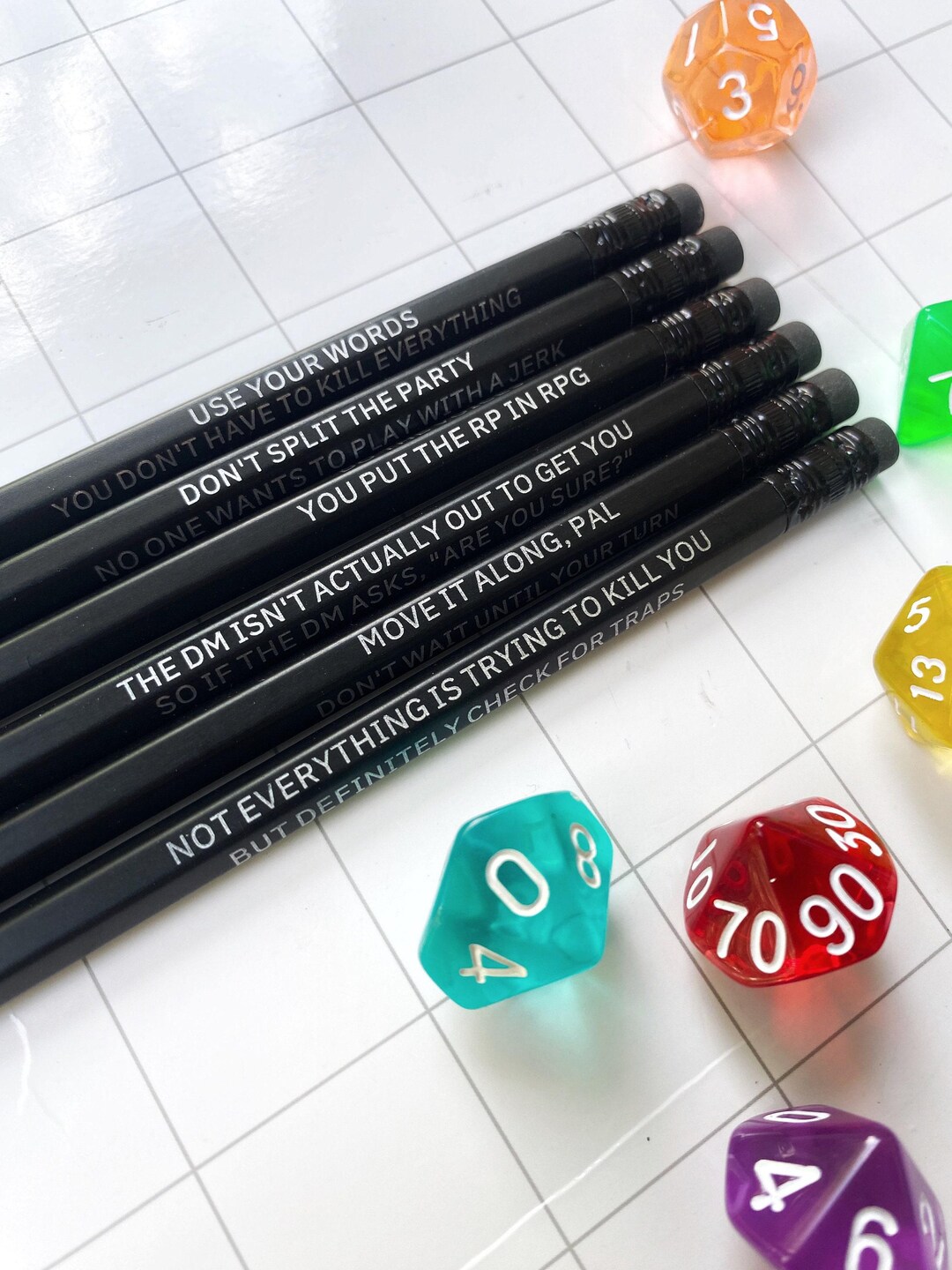 Metagaming Pencils Set of 6 Great for D&D, RPG, and More - Etsy Australia