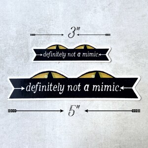 Definitely Not a Mimic D&D RPG Dungeons and Dragons Vinyl Sticker for ...