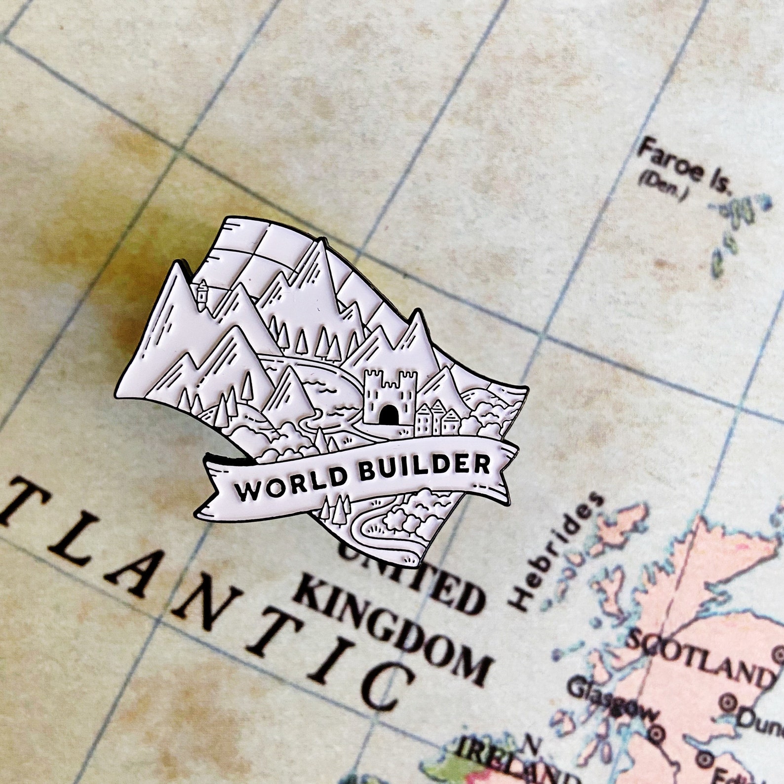 World Builder Enamel Pin B&W for Writers Crafters Makers - Etsy