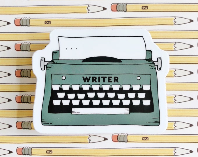 For the Writers Vintage Typewriter Vinyl Sticker - Etsy