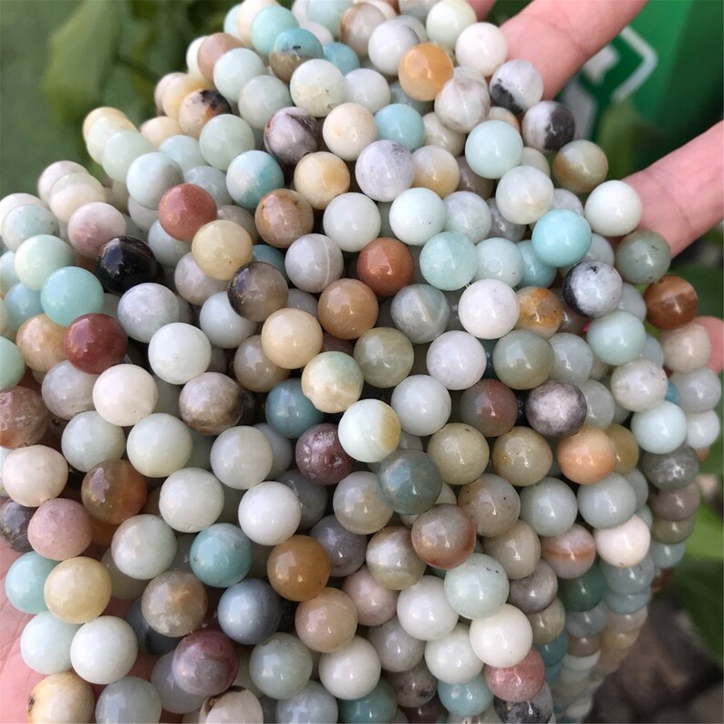 Amazonite 68mm Smooth/matte Round Natural Amazonite Beads - Etsy