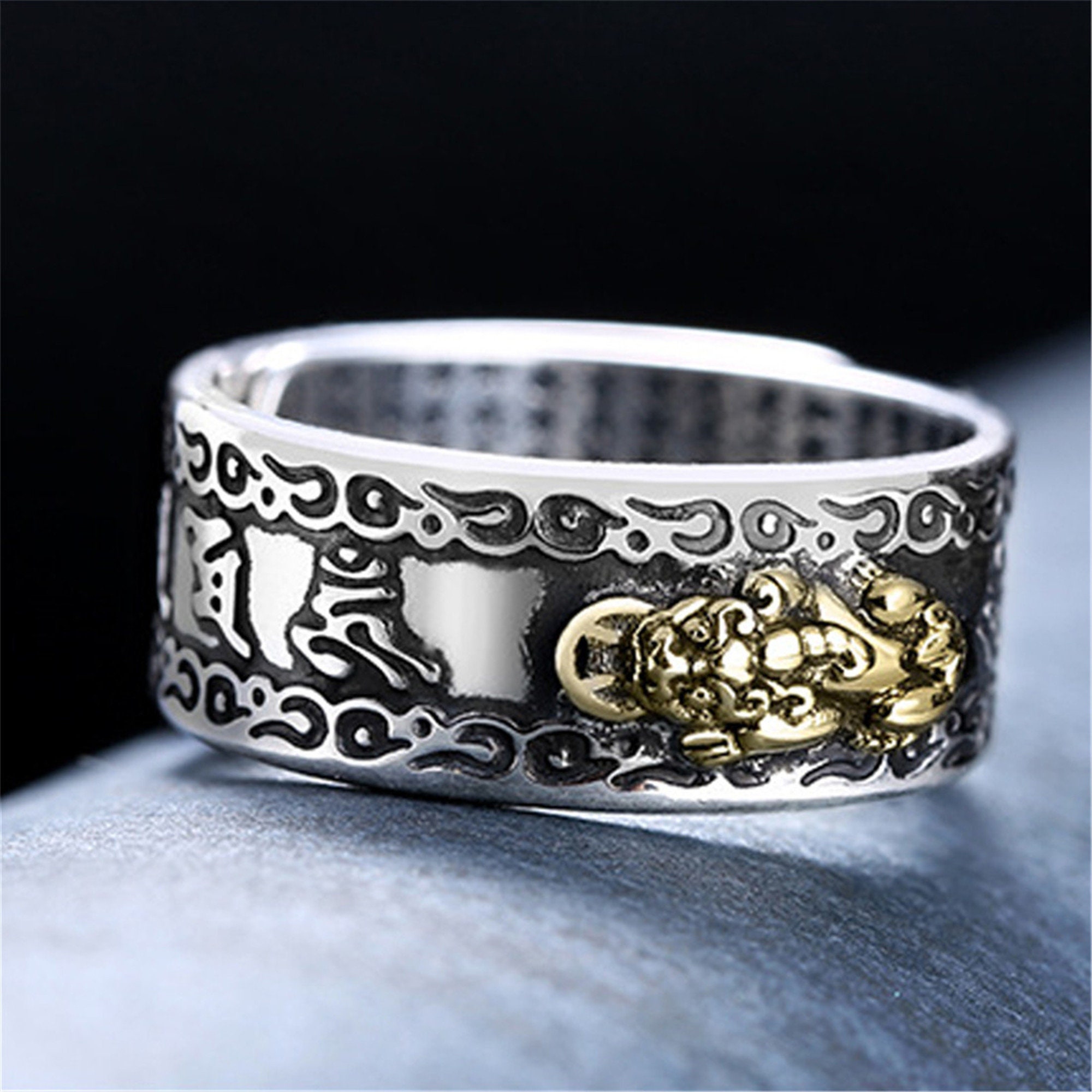 Feng Shui Pixiu Mani Mantra Protection Wealth Ring Ubuy Nepal | lupon ...