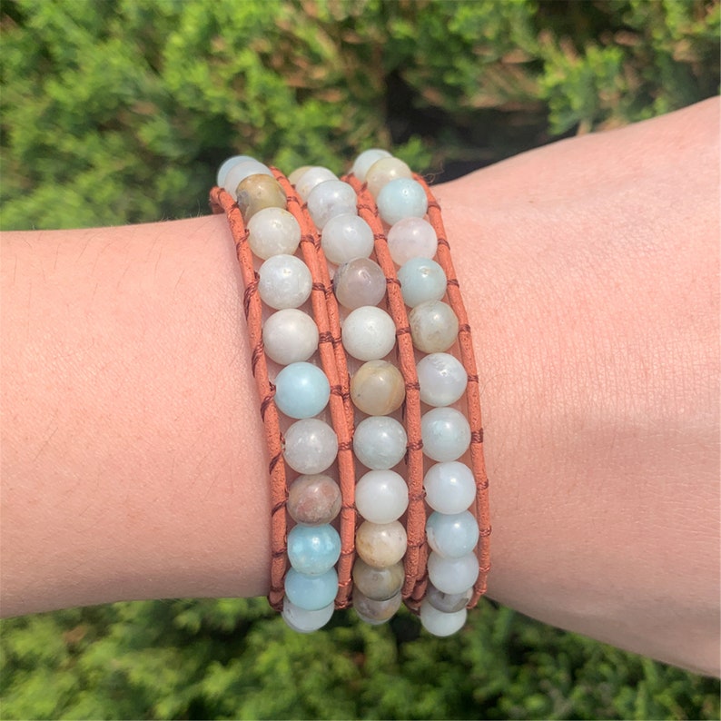 Amazonite Bracelet Healing Crystal Bracelet Amazonite | Etsy