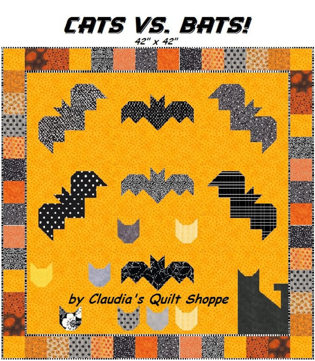 Cats Vs. Bats Quilt Pattern Downloadable - Etsy