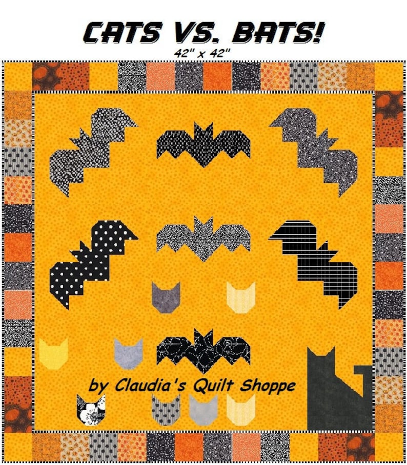 Cats Vs. Bats Quilt Pattern Downloadable - Etsy