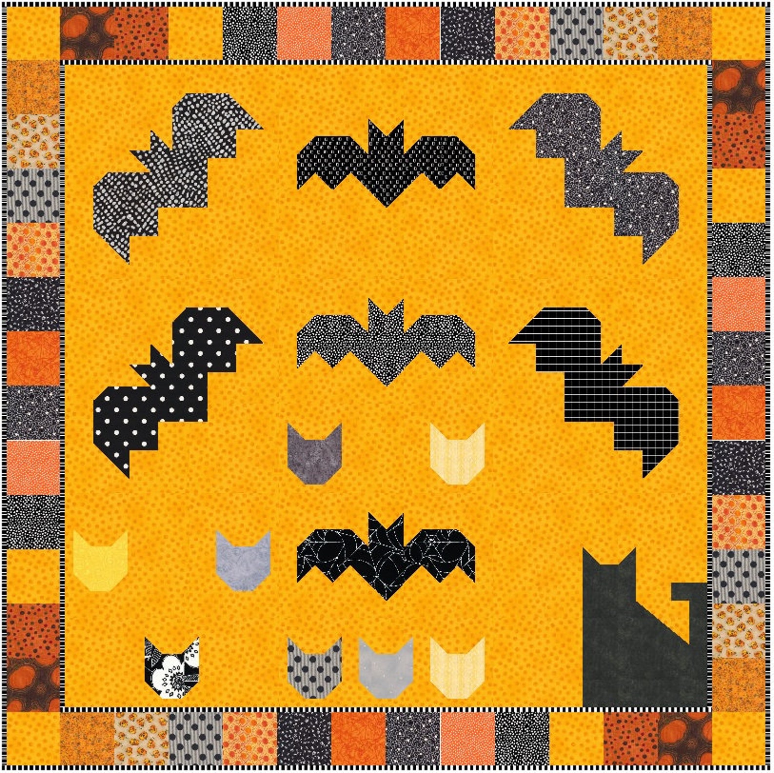 Cats Vs. Bats Quilt Pattern Downloadable - Etsy