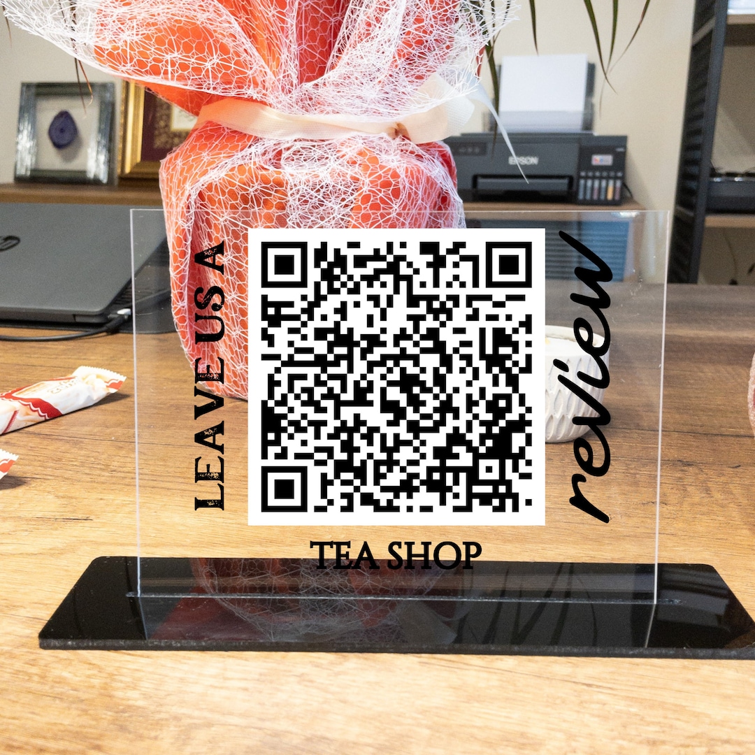 Custom Google Review QR Code Sign UV Printed Acrylic for Business ...