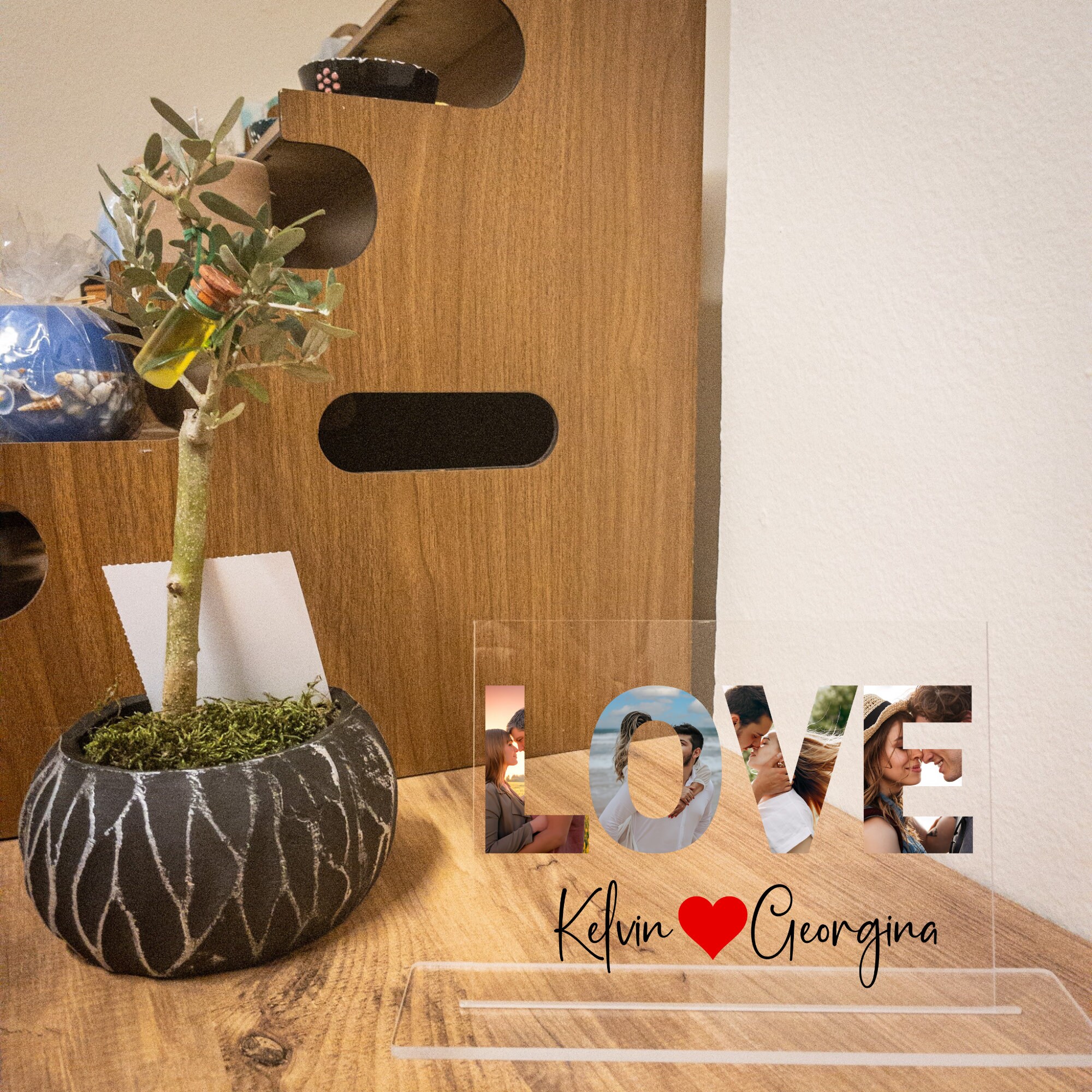 Buy Custom LOVE Letter Photo Acrylic UV Print Personalized Couple's ...