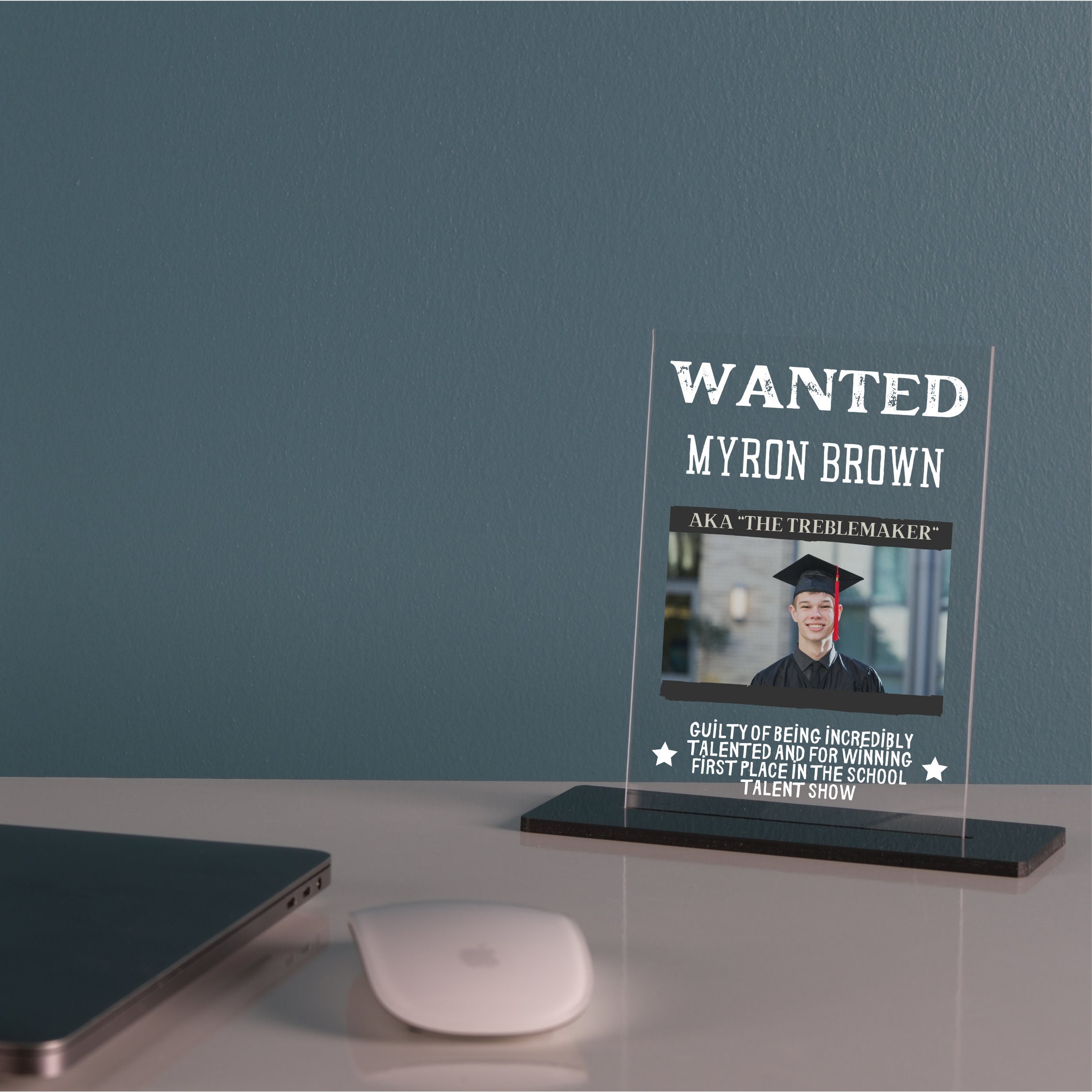 Custom 'wanted' Poster Acrylic Print Personalized Funny Prank Photo ...