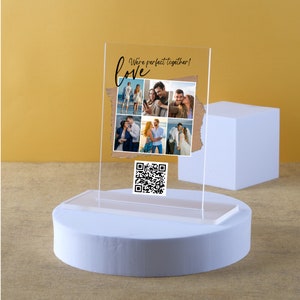 Personalized Lovers Memory Plaque With QR Video Romantic Souvenir ...