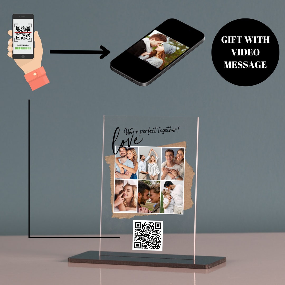 Personalized Lovers Memory Plaque With QR Video Romantic Souvenir ...
