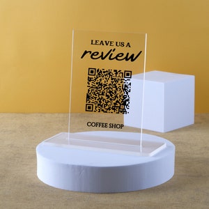 Personalised Business QR Code Sign Acrylic Plaque,google Reviews ...