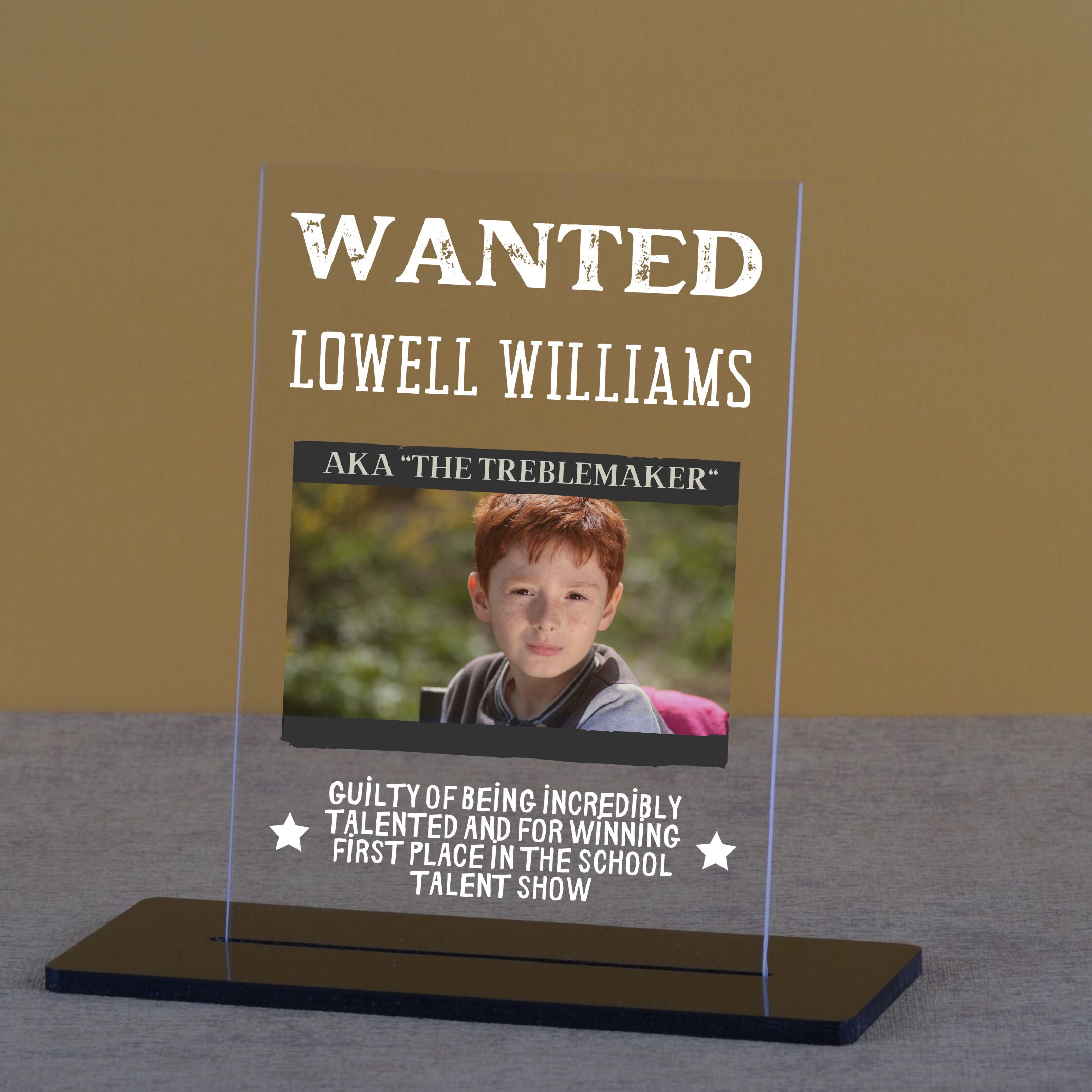 Custom 'wanted' Poster Acrylic Print Personalized Funny Prank Photo ...