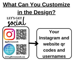 Custom Social Media QR Code Acrylic Print With Stand, Connect Your ...