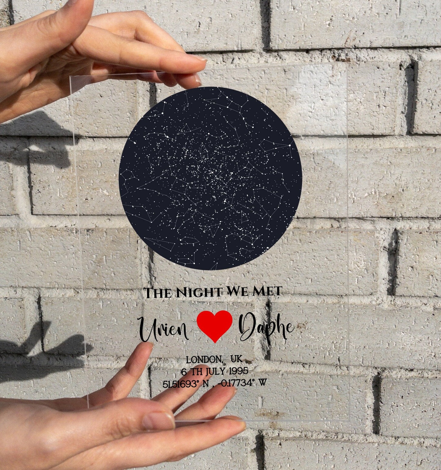 Personalized Love Story Star Map Custom Night Sky Acrylic Print Unique ...