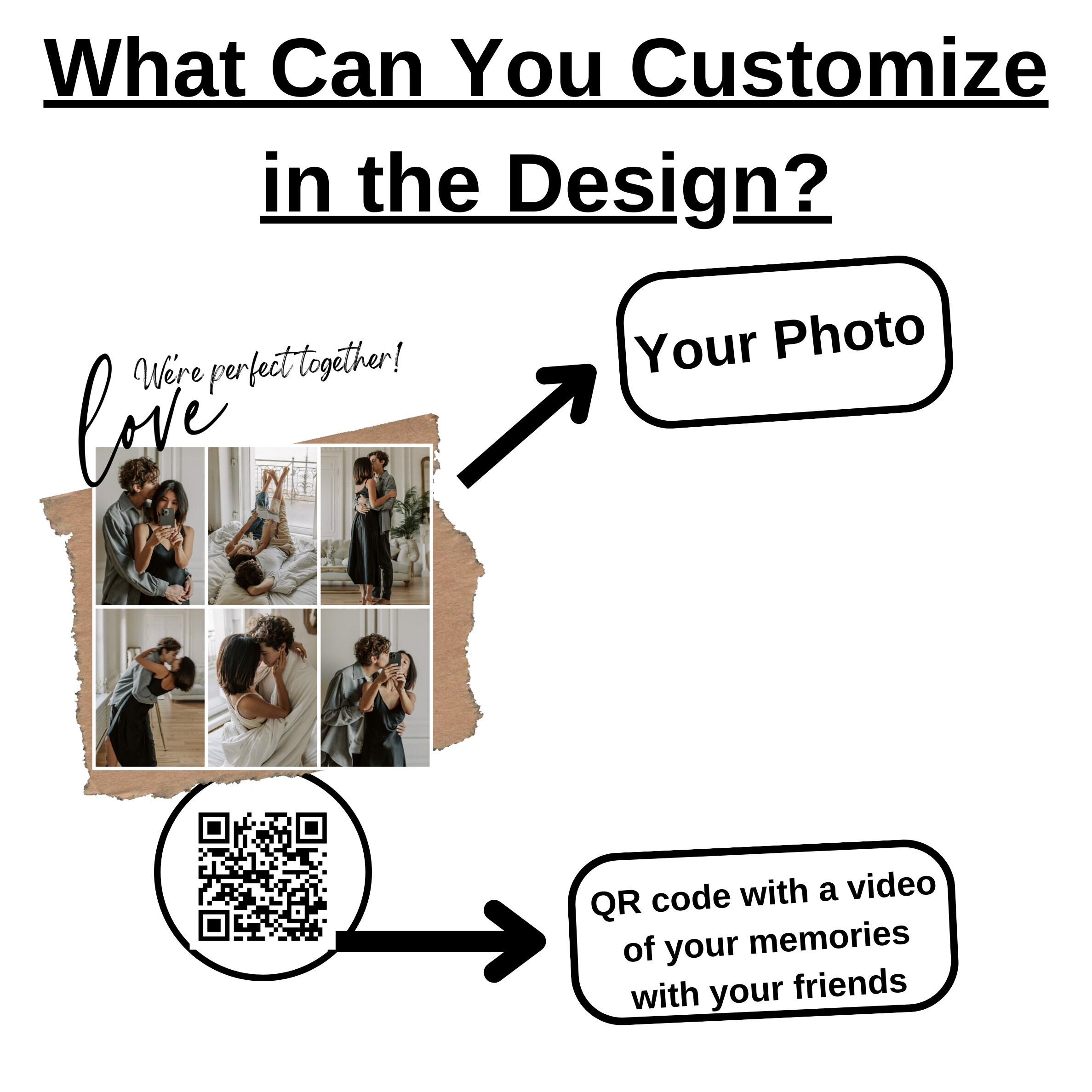 Personalized Lovers Memory Plaque With QR Video Romantic Souvenir ...