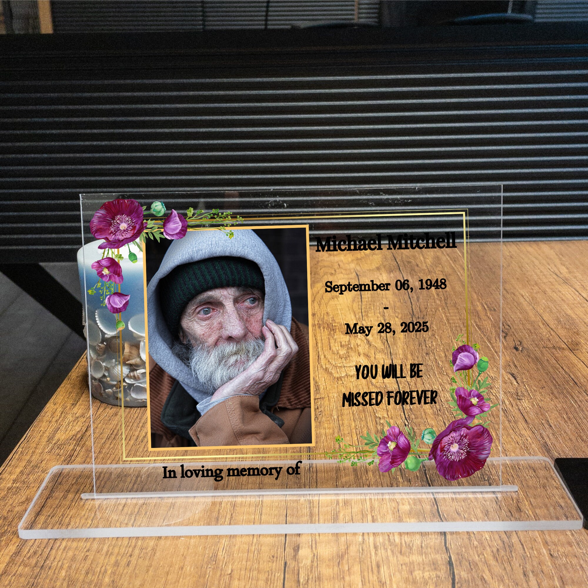 Personalized Uv-printed Acrylic Memorial Plaque Custom Photo Tribute ...