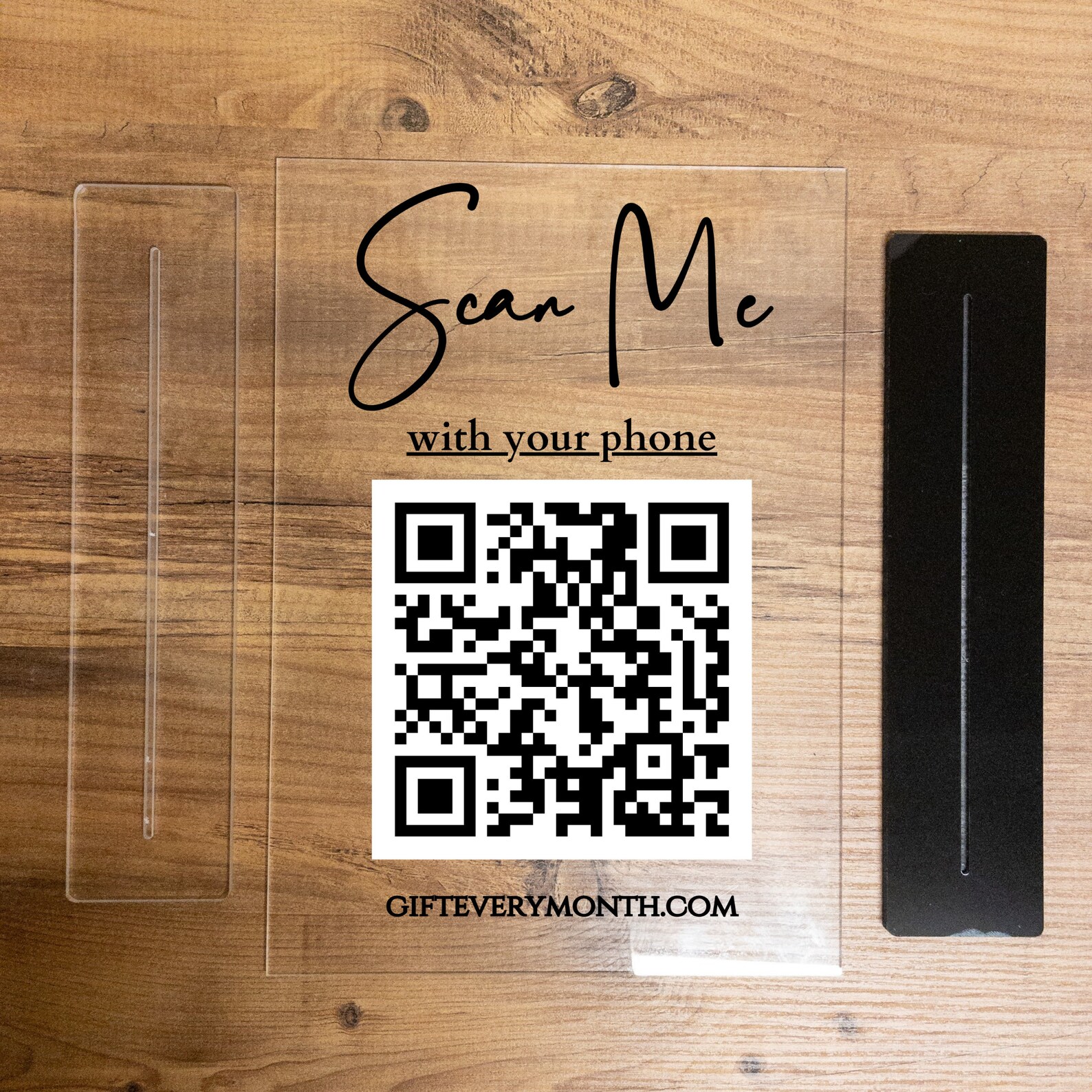 Custom Business QR Code Acrylic Stand Personalized UV Printed Sign for ...