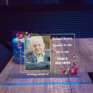 Personalized Uv-printed Acrylic Memorial Plaque Custom Photo Tribute ...