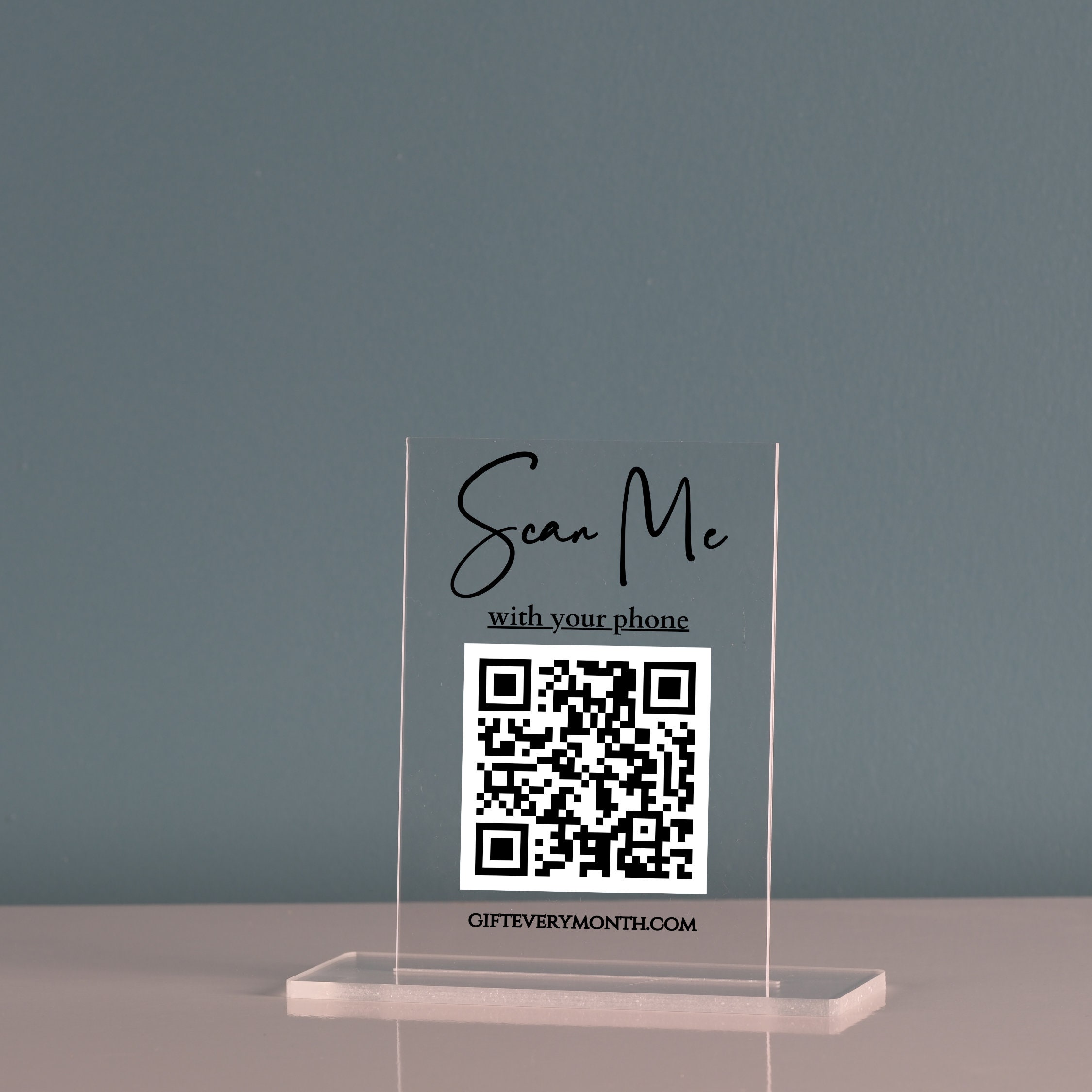 Custom Business QR Code Acrylic Stand Personalized UV Printed Sign for ...