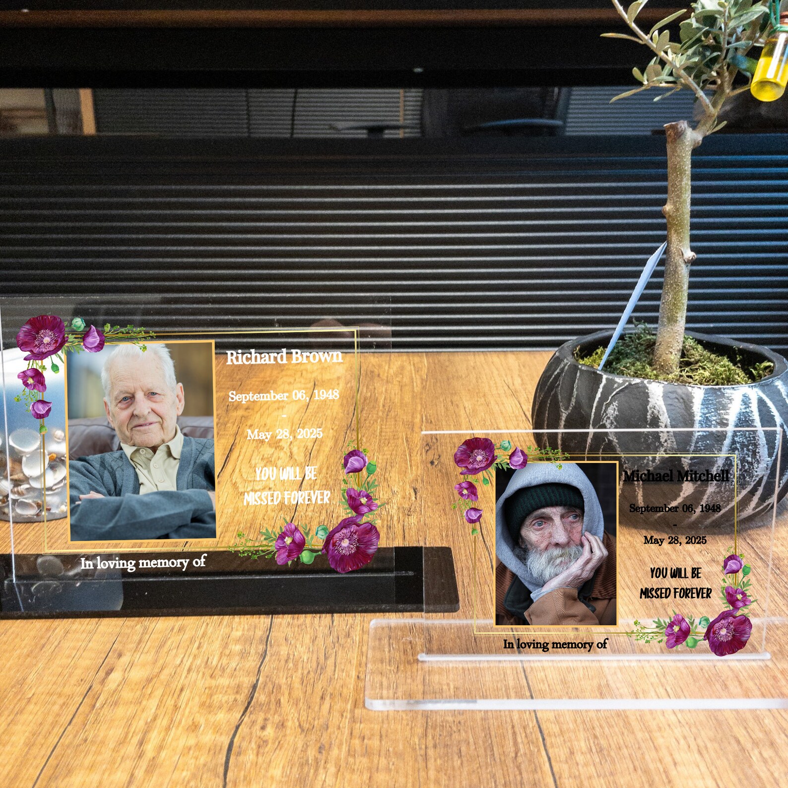 Personalized Uv-printed Acrylic Memorial Plaque Custom Photo Tribute ...