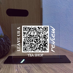 Custom Google Review QR Code Sign UV Printed Acrylic for Business ...