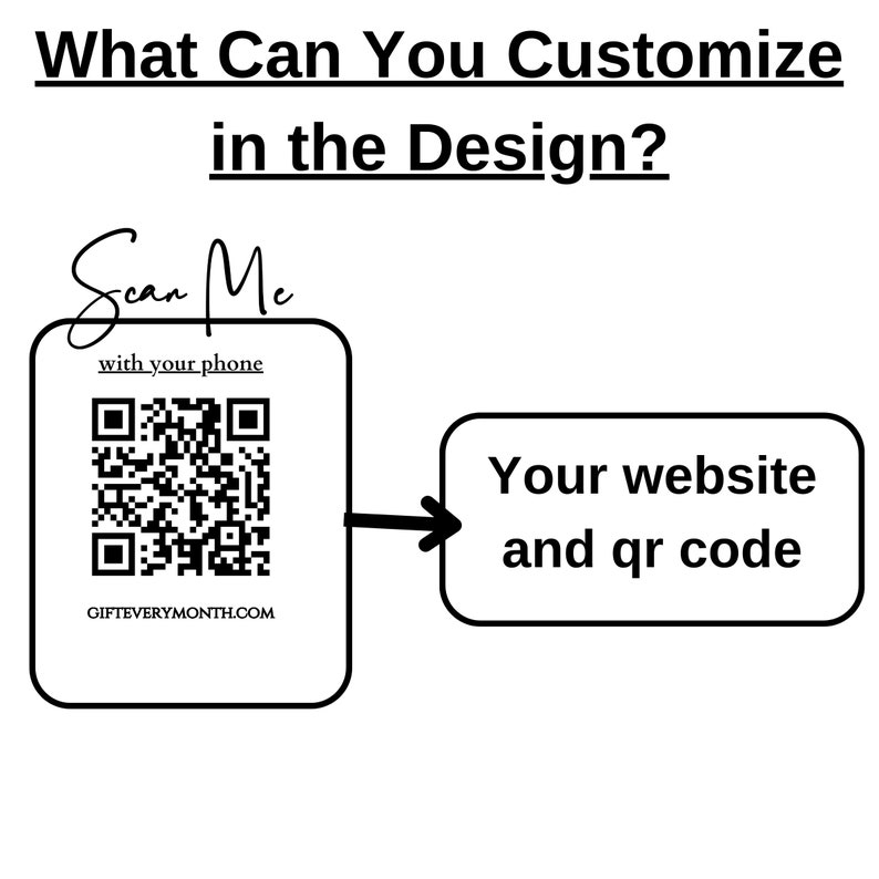 Custom Business QR Code Acrylic Stand Personalized UV Printed Sign for ...