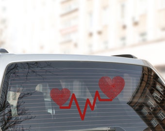 Heart Decal for Car - Etsy