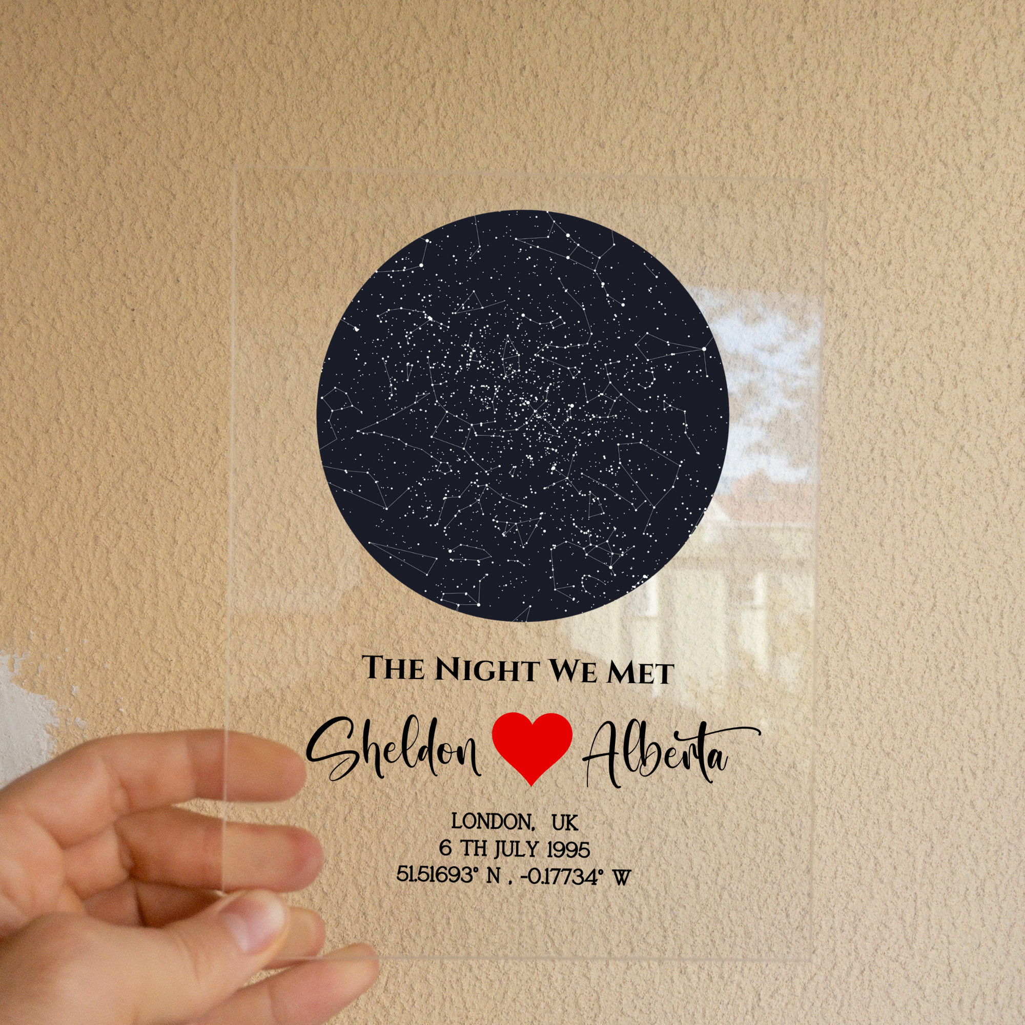 Personalized Love Story Star Map Custom Night Sky Acrylic Print Unique ...