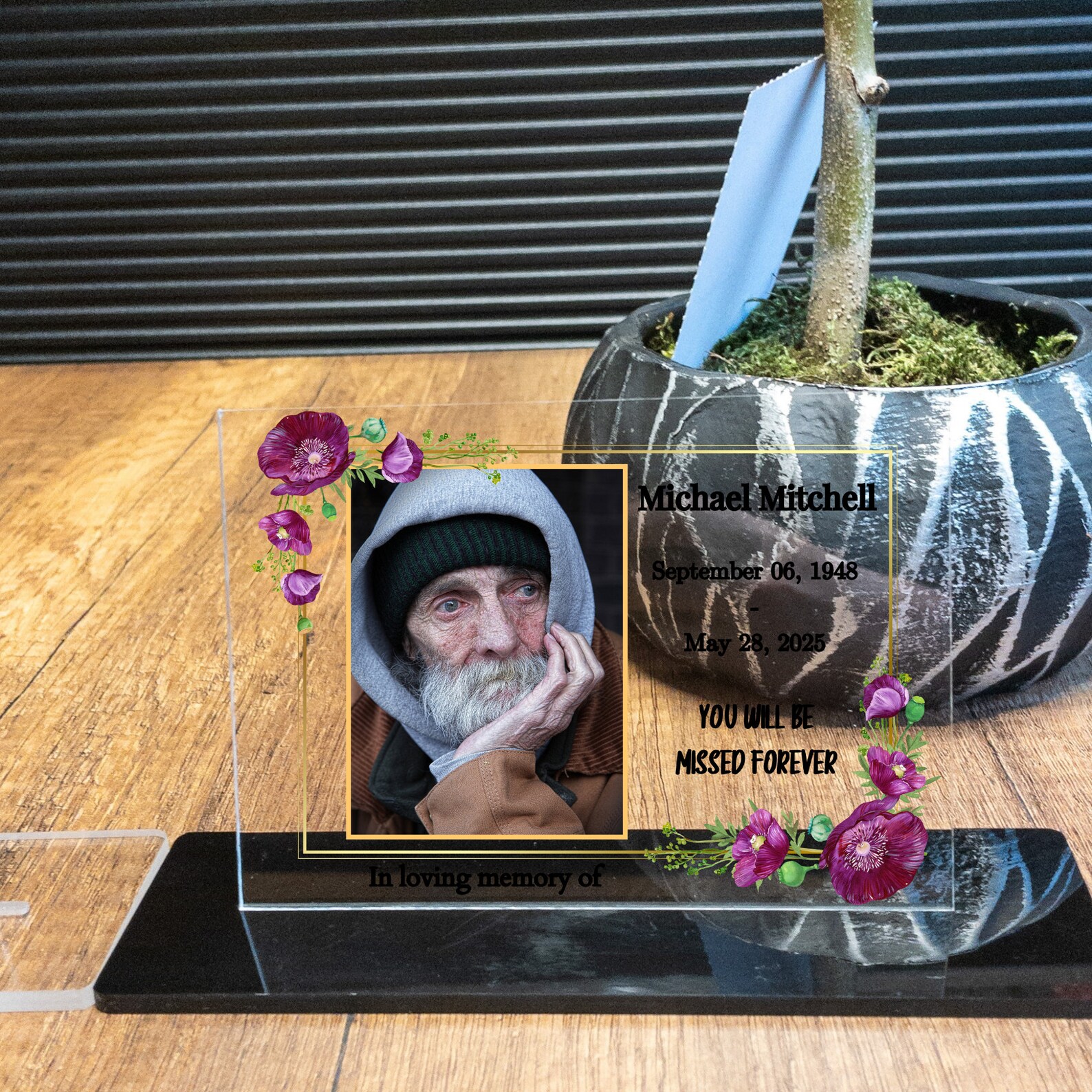 Personalized Uv-printed Acrylic Memorial Plaque Custom Photo Tribute ...