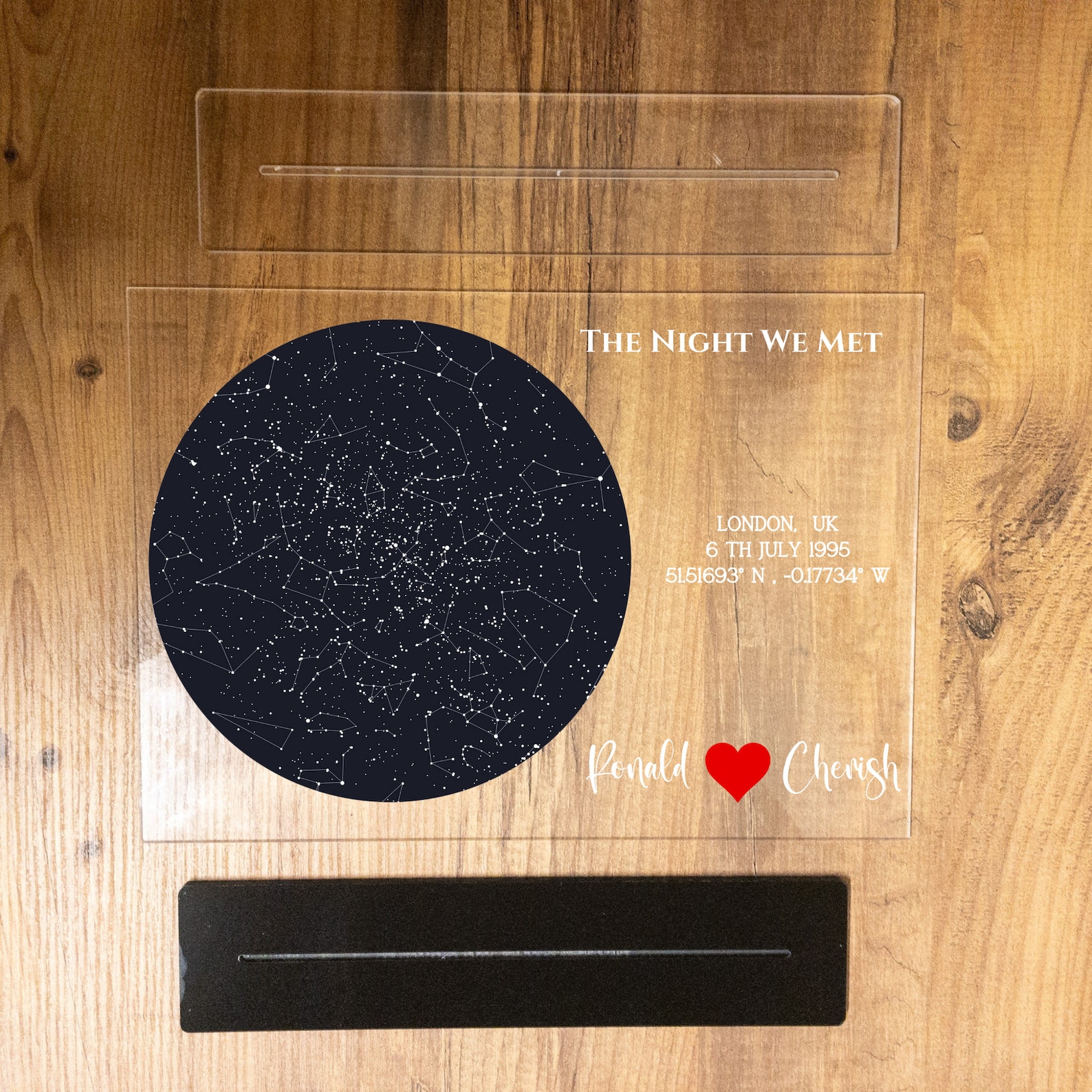 Personalized Star Map Acrylic Print Custom Night Sky Keepsake, Gift for ...