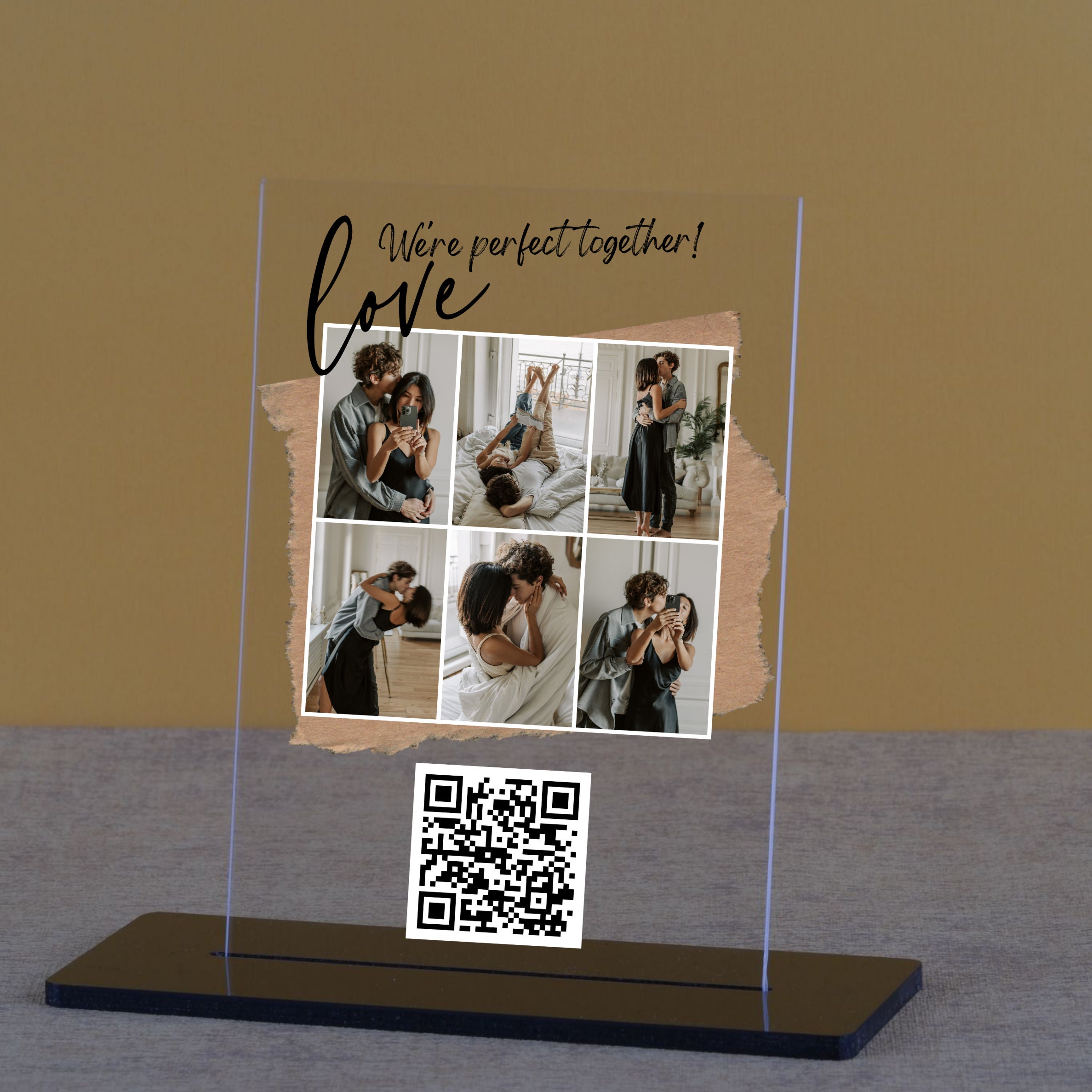 Personalized Lovers Memory Plaque With QR Video Romantic Souvenir ...