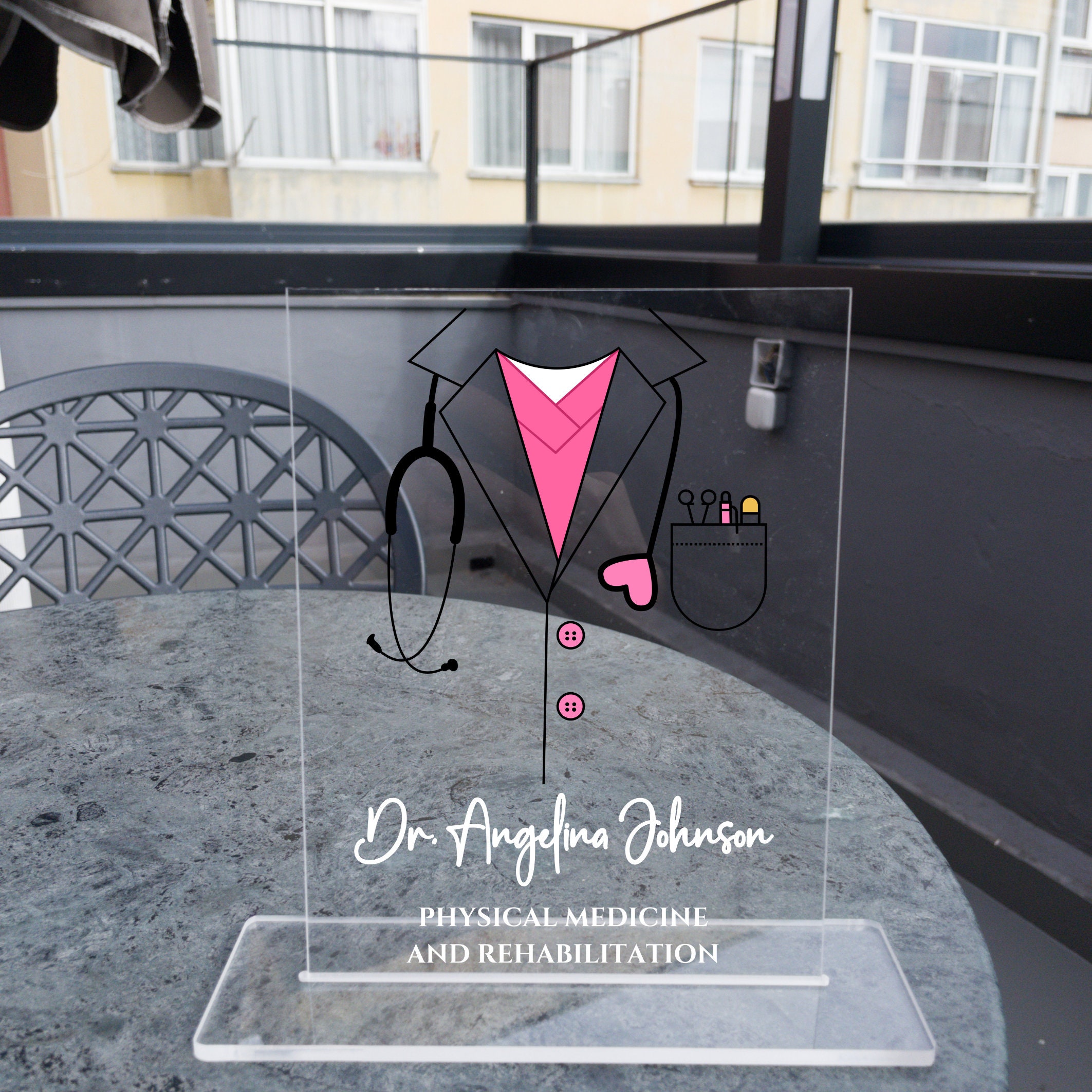 Personalized Acrylic Doctor Sign With Custom Name & Medical Specialty ...