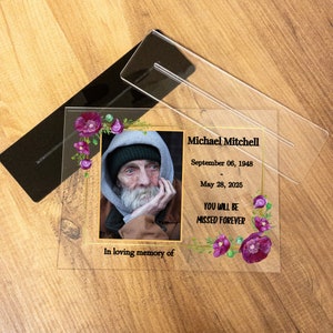 Personalized Uv-printed Acrylic Memorial Plaque - Custom Photo Tribute ...