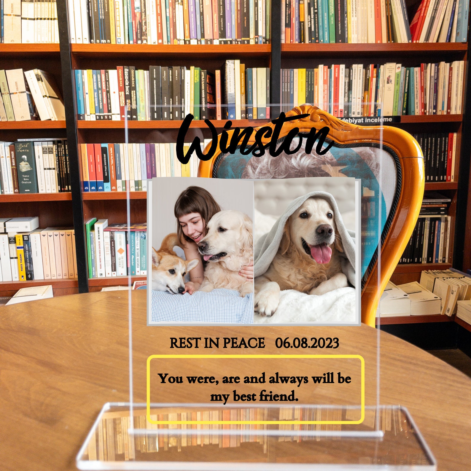 Pet Memorial Gift, Custom Pet Memorial Acrylic Print, Pet Loss Gift ...