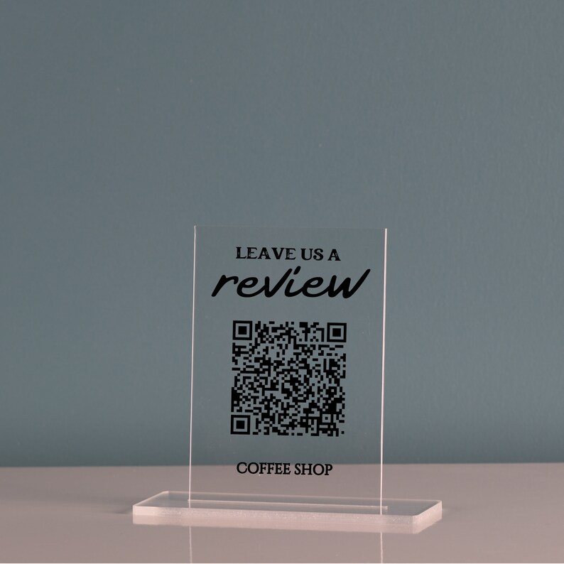 Personalised Business QR Code Sign Acrylic Plaque,google Reviews ...