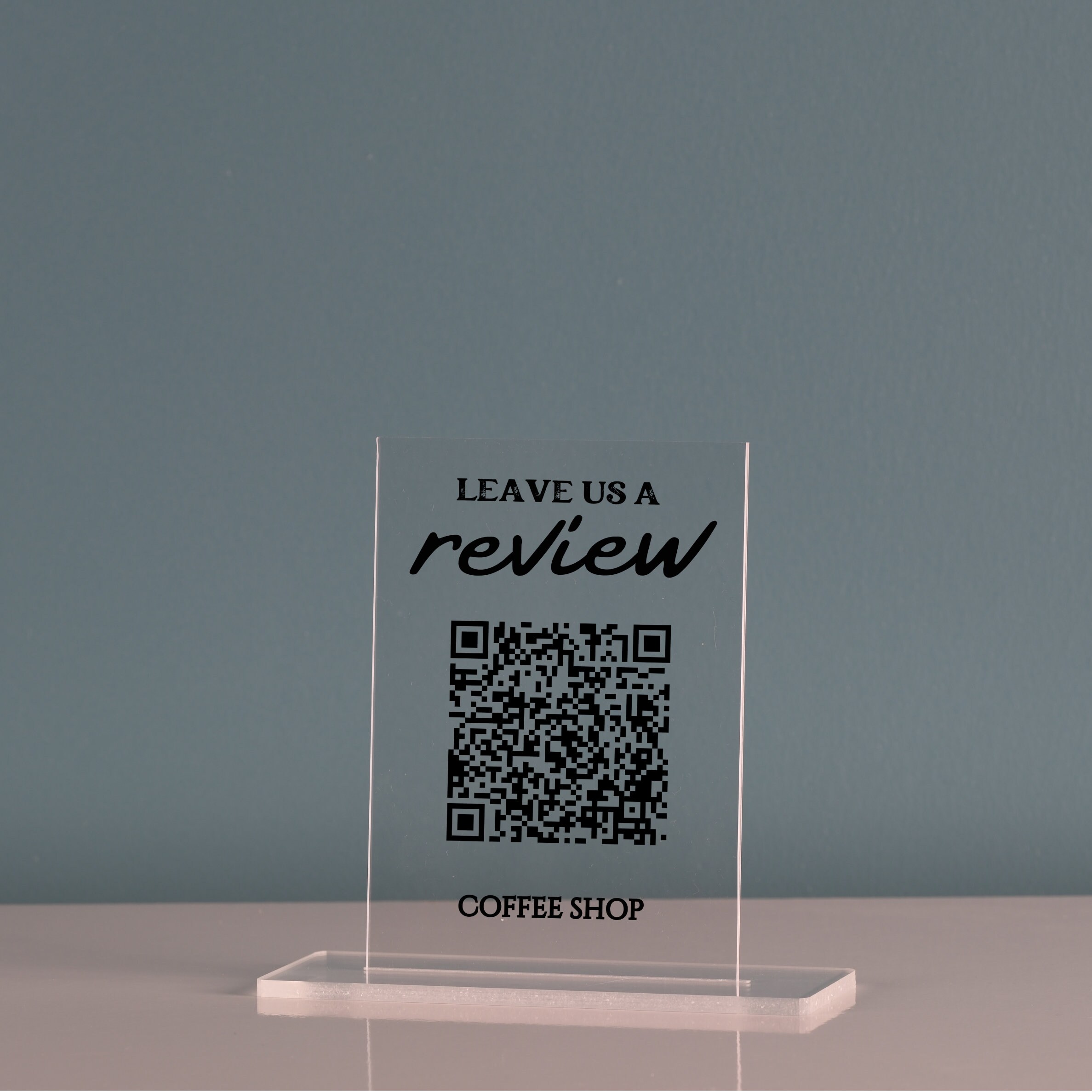 Personalised Business QR Code Sign Acrylic Plaque,google Reviews ...