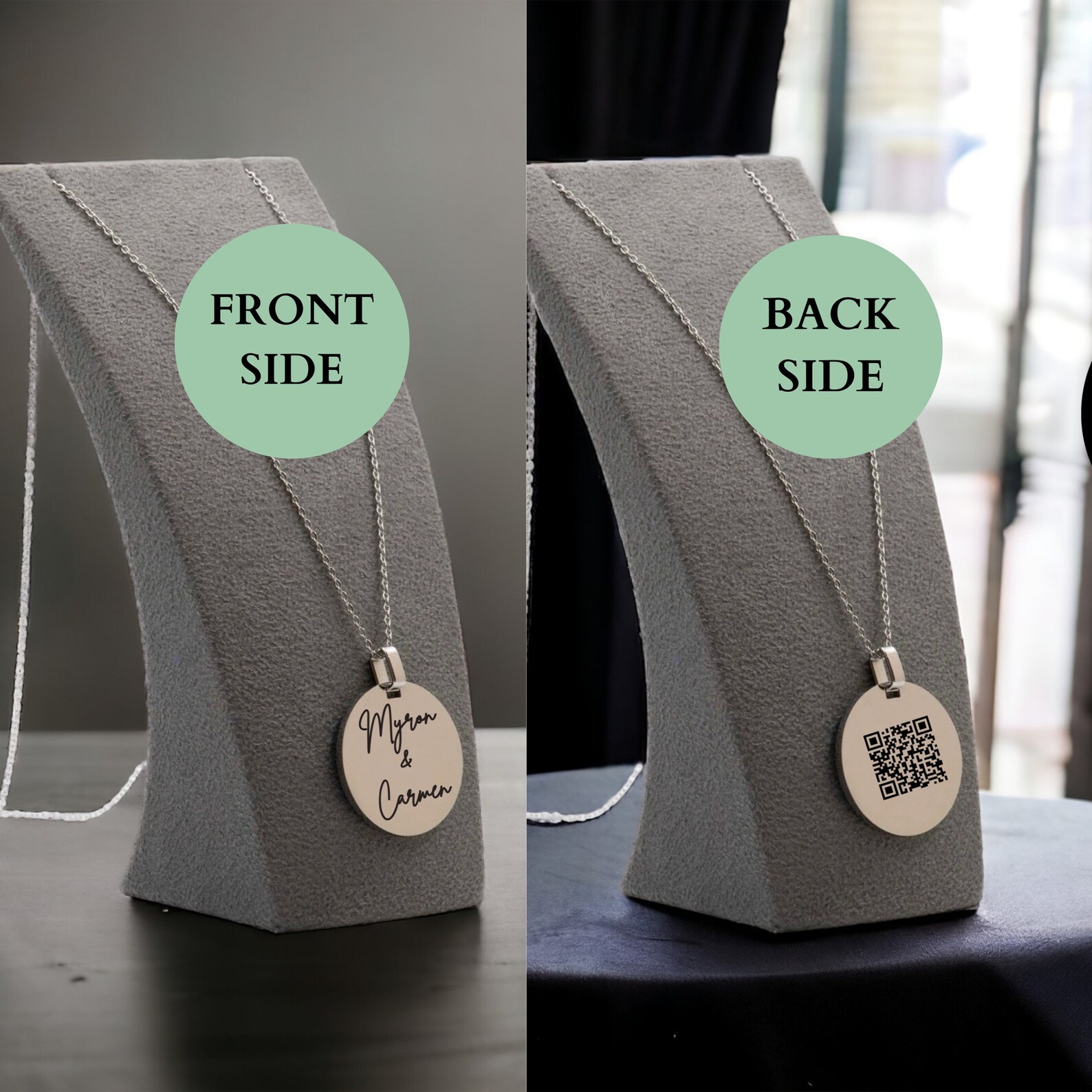 Memory QR Code Pendant, Romantic Jewelry Keepsake, Unique Sentimental ...