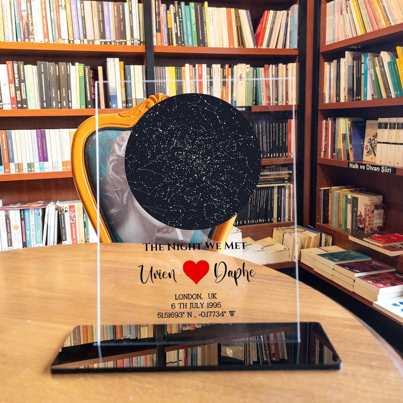 Personalized Love Story Star Map Custom Night Sky Acrylic Print Unique ...