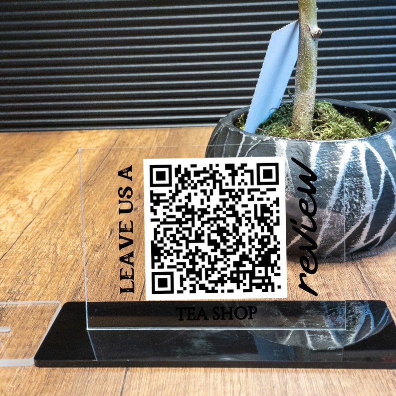 Custom Google Review QR Code Sign UV Printed Acrylic for Business ...