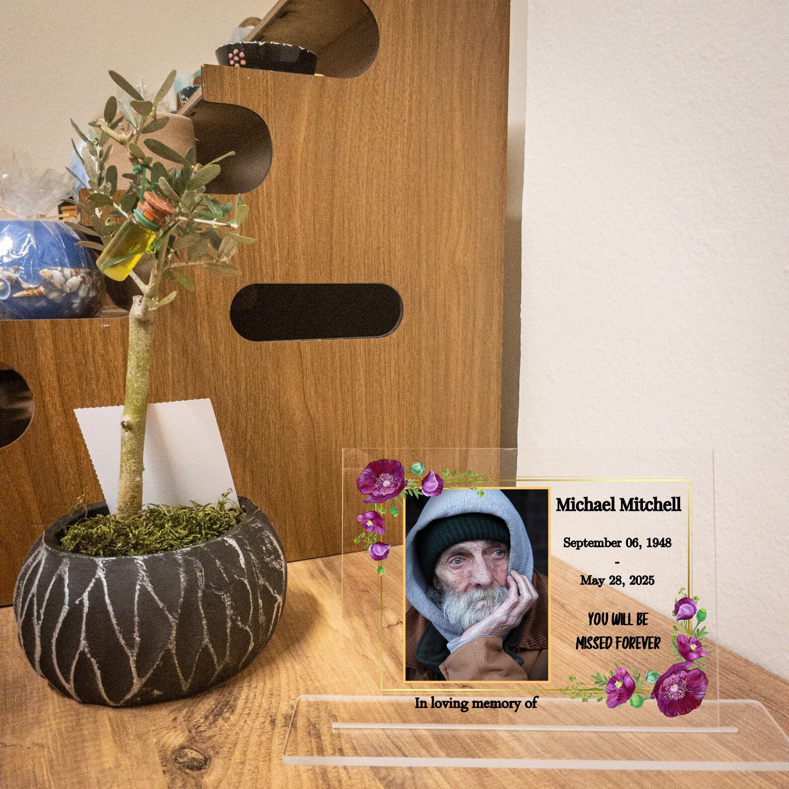 Personalized Uv-printed Acrylic Memorial Plaque Custom Photo Tribute ...