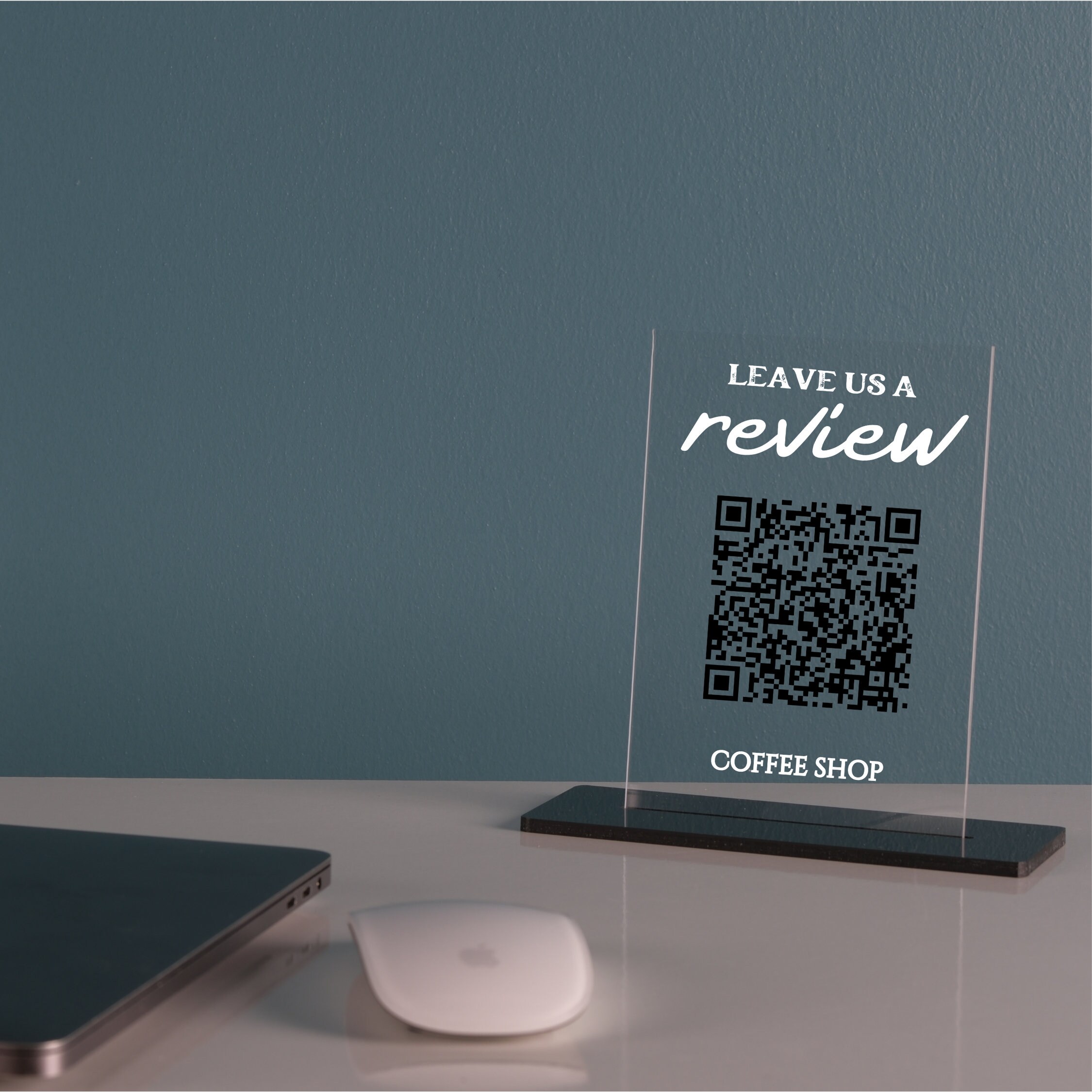Personalised Business QR Code Sign Acrylic Plaque,google Reviews ...