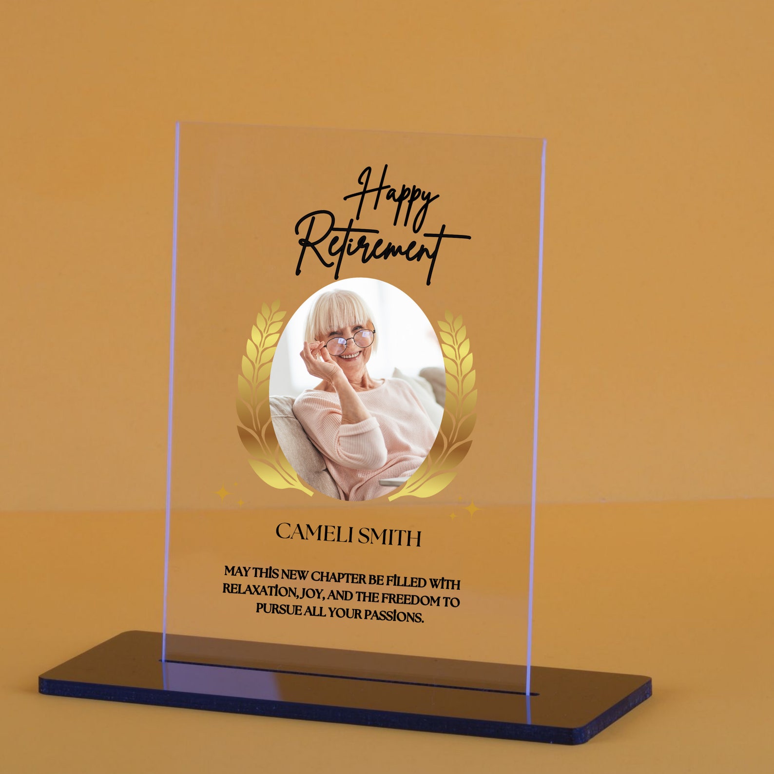 Personalized Retirement Gift, Custom Photo & Quote Keepsake for Retiree ...